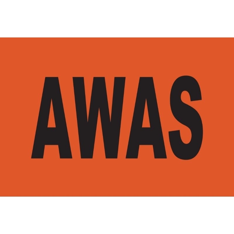 Sticker Signboard AWAS size 2ft x 3ft | Shopee Malaysia