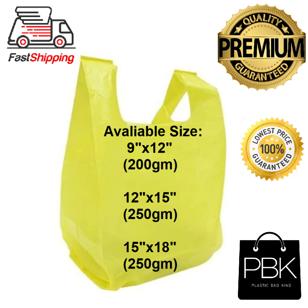 Premium Grade Singlet Plastic Bag / Handle Bag / T-Shirt Bag / Beg ...
