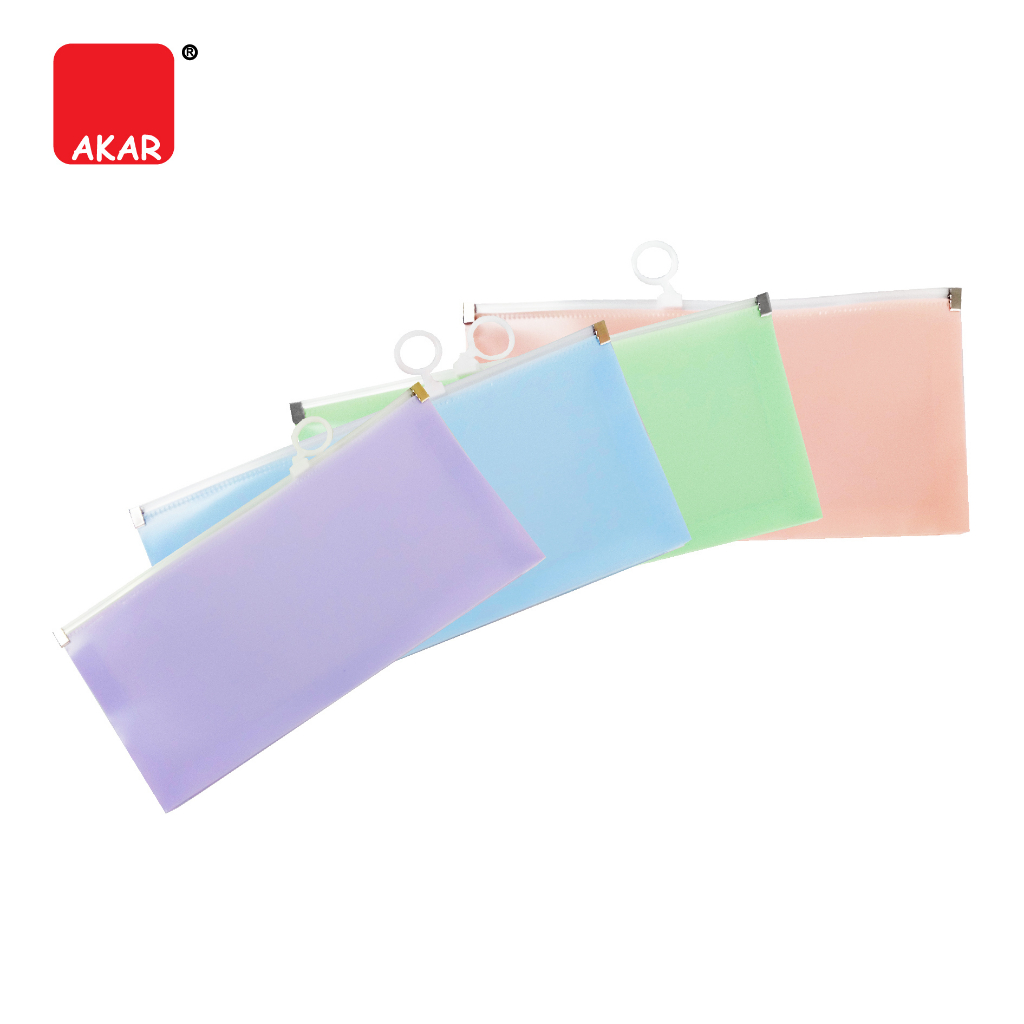PVC Zipper Bag Zip Lock File Folder A4 A5 A6 - (1Pcs) Transparent ...