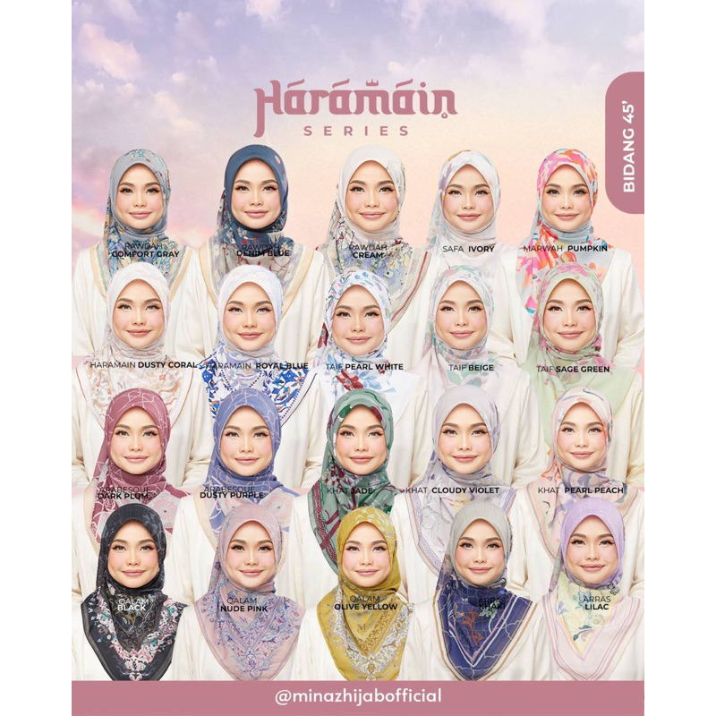 MINAZ HIJAB HARAMAIN SERIES EID ADHA COTTON 2023 |BLOOMING RAYA 2023 ...