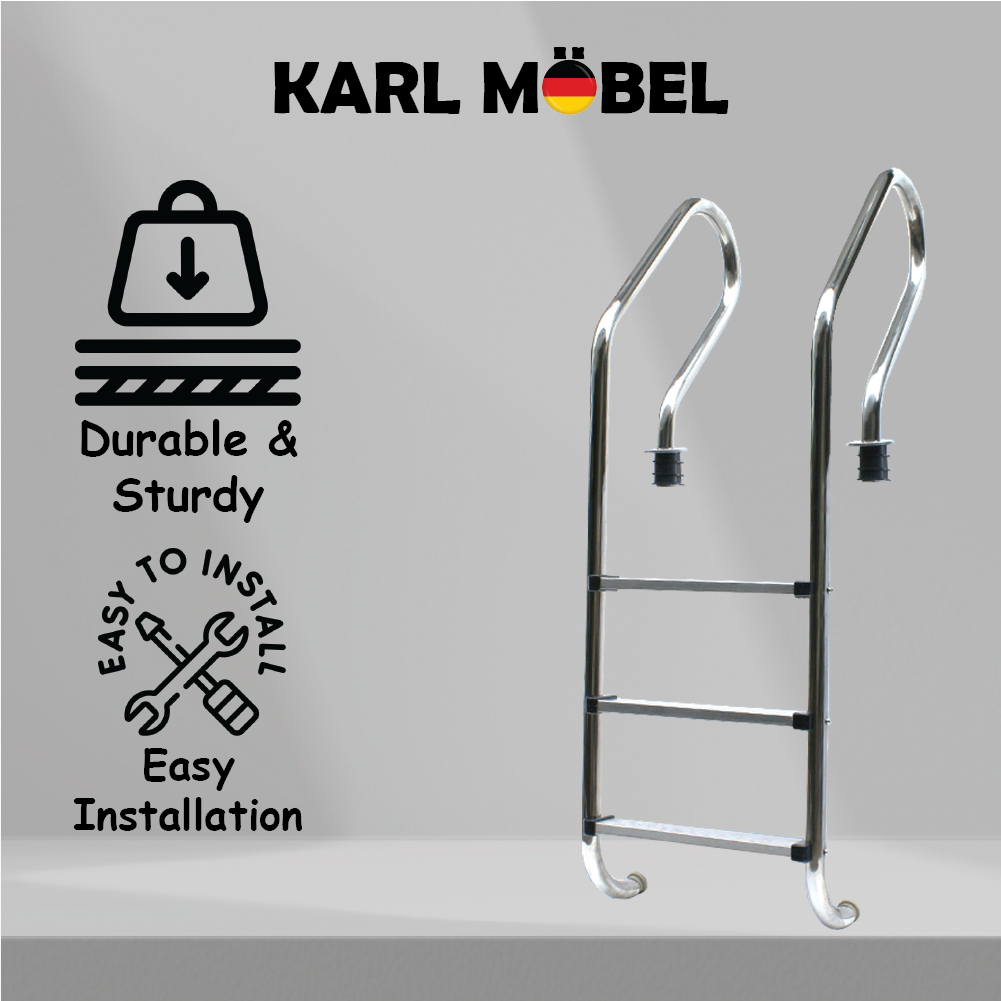 Swimming pool ladder heavy duty Tangga kolam renang Non slip Anti skid ...