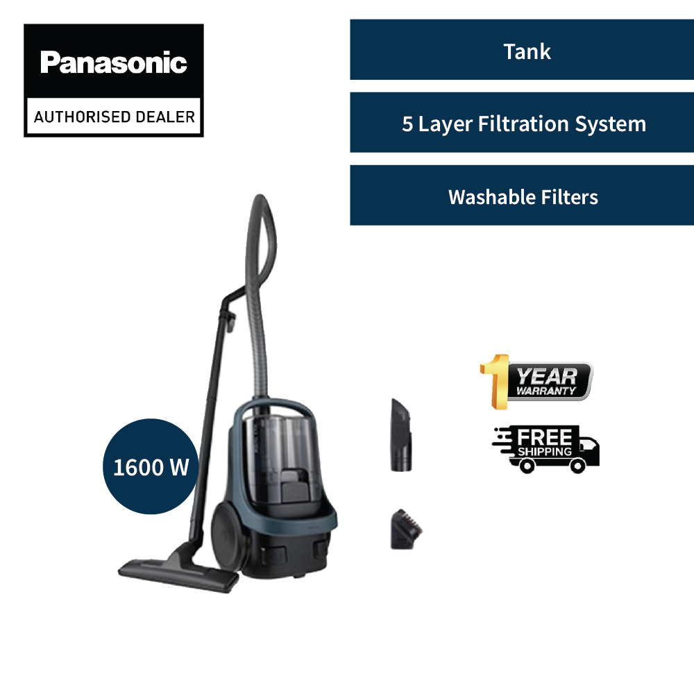 Panasonic Powerful Cyclone Bagless Canister Vacuum Cleaner (1600w) MC ...