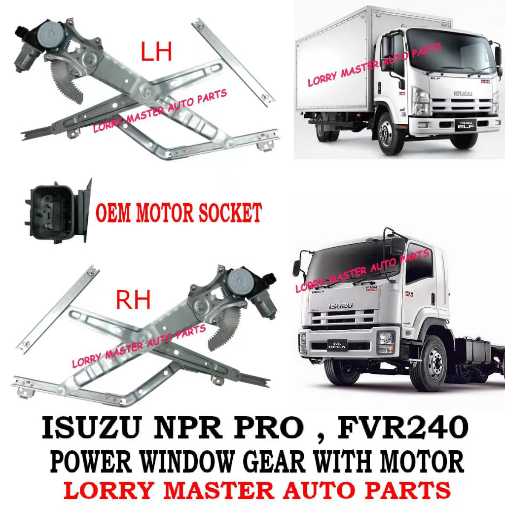 J02S04 POWER WINDOW GEAR WITH MOTOR ISUZU NPR PRO FVR240 LORRY TRUCK ...