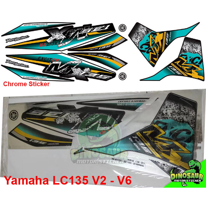 Yamaha LC135 v2-v6 Exciter MX-KING Chrome Stripe | Shopee Malaysia