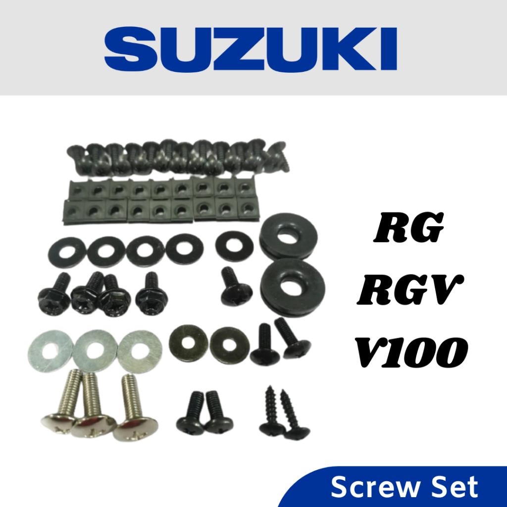 TUSHIMA SUZUKI RG RGV V100 Full Set Body Cover Set Screw Set and Nut ...