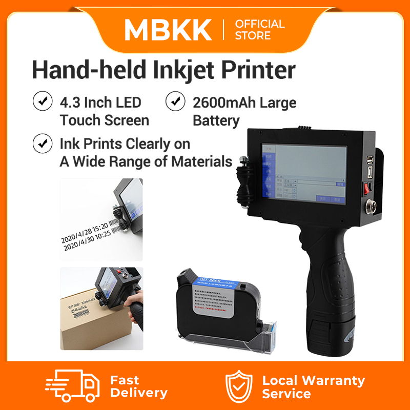 Hand-held Inkjet Printer Date Time Coder Code Logo Label Maker on Galss Metal Plastic 手持喷码机 ...