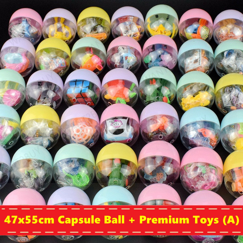 32/45/50mm Plastic Lucky Draw Capsule Ball Suprise Egg With Toys Animal ...