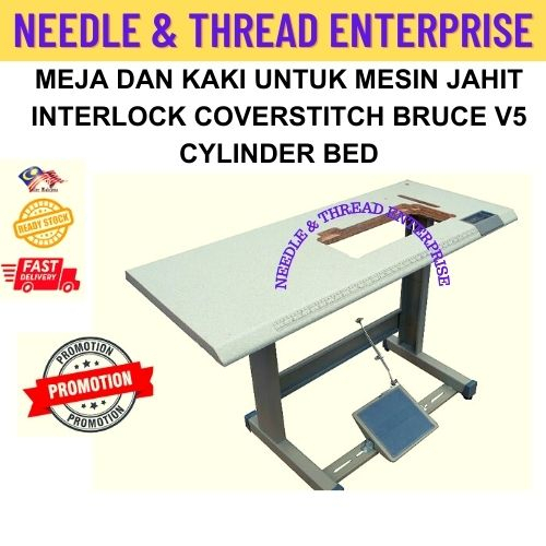 MEJA DAN KAKI UNTUK MESIN JAHIT INTERLOCK COVERSTITCH BRUCE V5 CYLINDER ...