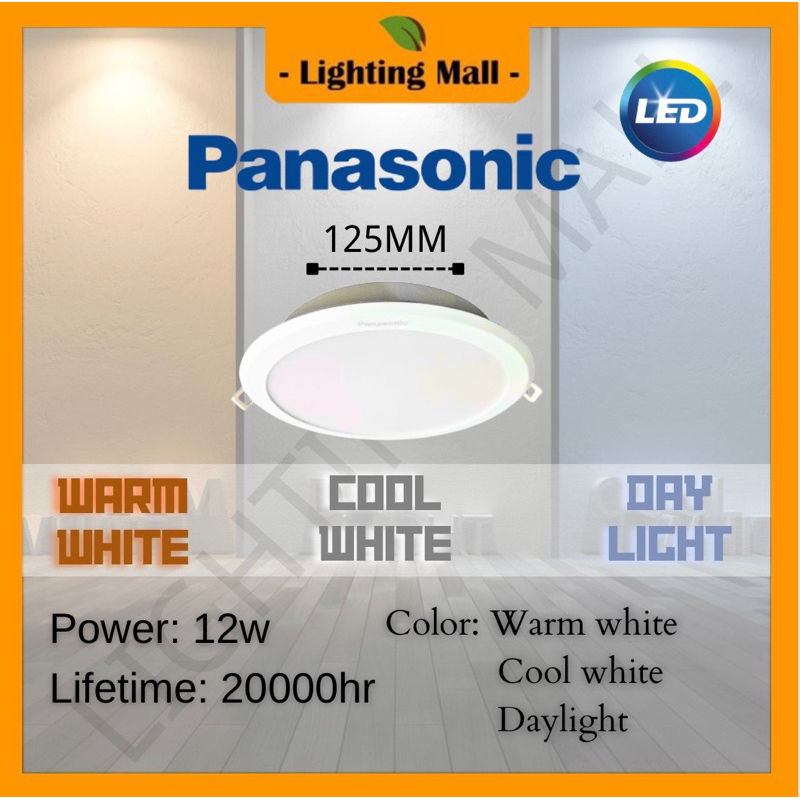 [New] Panasonic Led Downlight 12W / 15W / 18W / 24W (Cool Daylight/ Cool White / Warm White ...