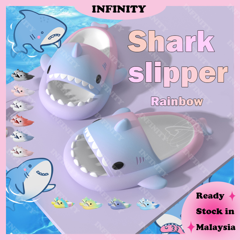 ️READY STOCK ️Adult Gradient Shark Slipper Women's Men's indoor outdoor ...