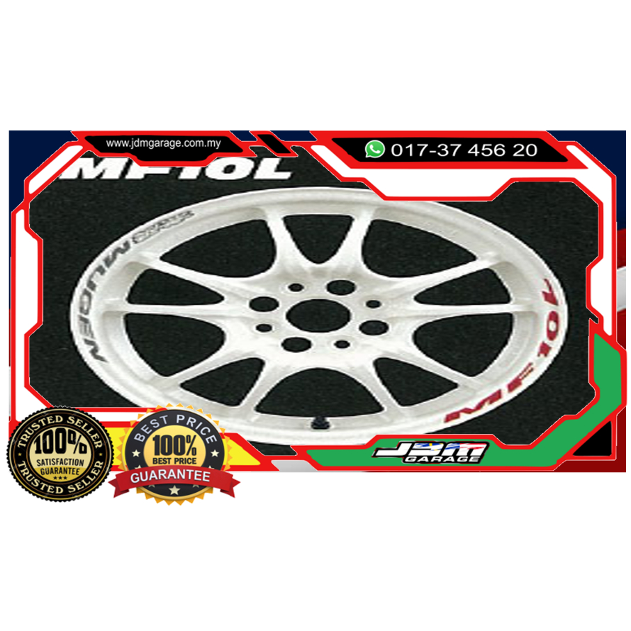 Sticker Rim MUGEN MF10 MF10L Cutting Ori Limited Stock | Shopee Malaysia