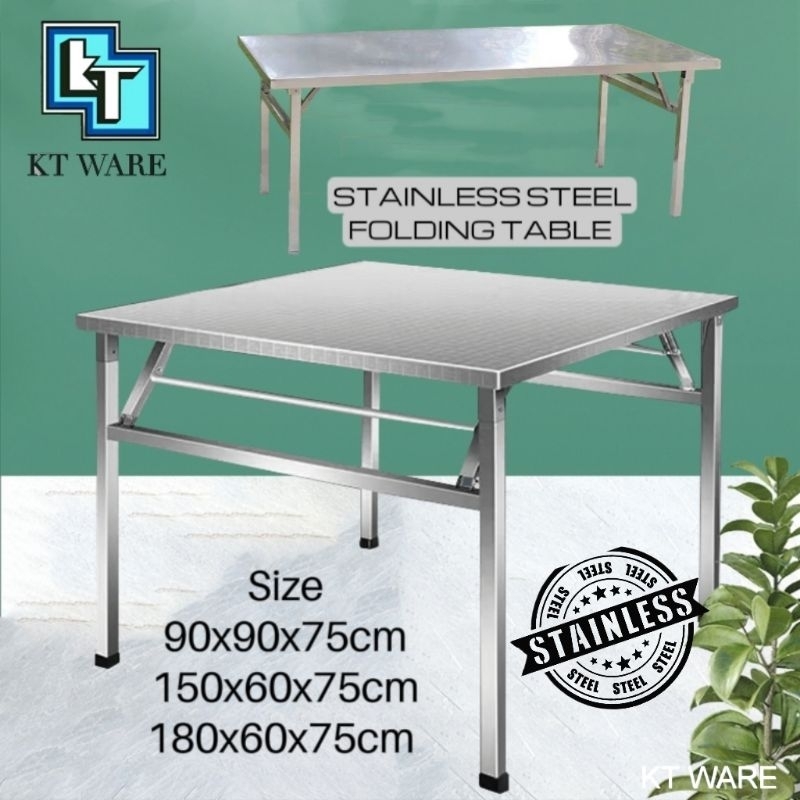 KT WARE STAINLESS STEEL FOLDING TABLE BANQUET TABLE FUNCTION TABLE ...