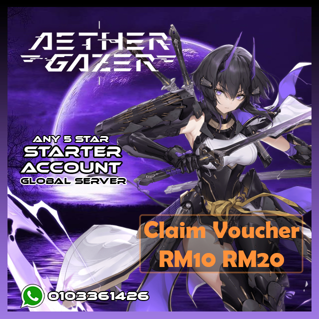 Aether Gazer Starter Any 5 Star Account [DM FOR LIST] | Shopee Malaysia