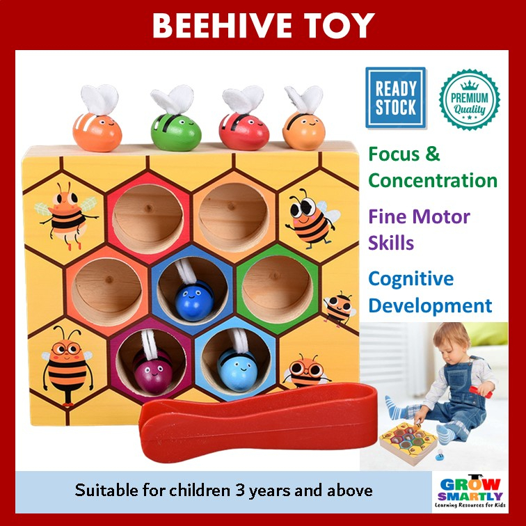 Fine Motor Skills Toy Color Sorting Bee to Hive Matching Game ...
