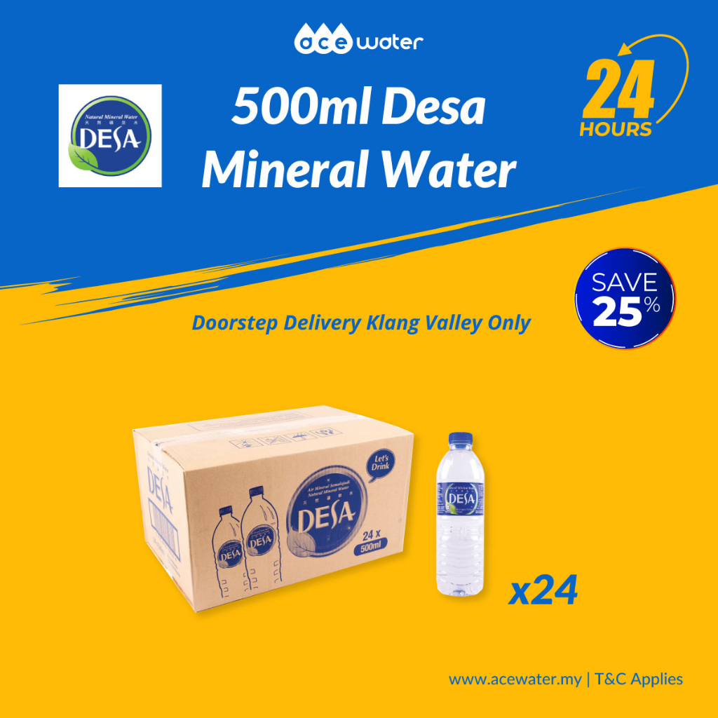 500ml Desa Mineral Water Doorstep Fast Delivery Klang Valley Only | Shopee Malaysia
