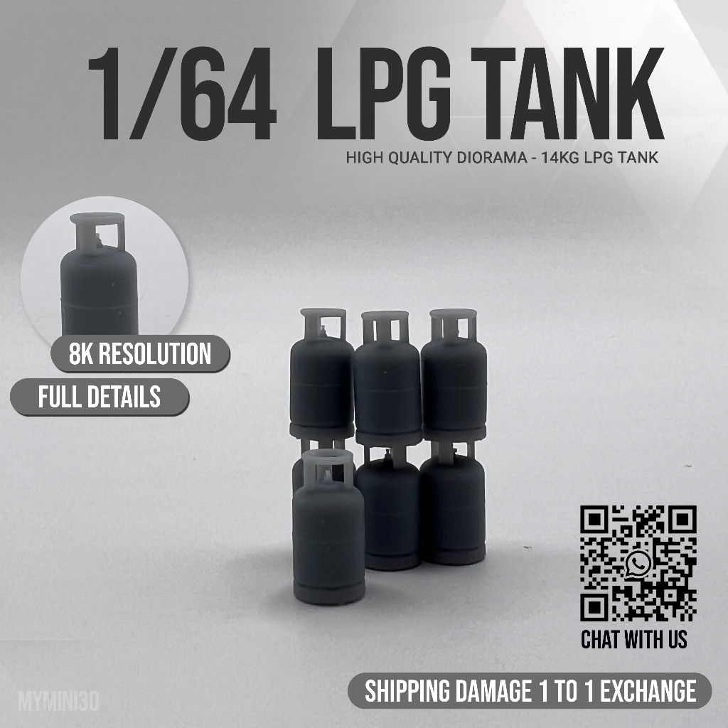 1/64 Diorama LPG Tank for Scale Miniature aka Tong Gas Petronas Mira ...