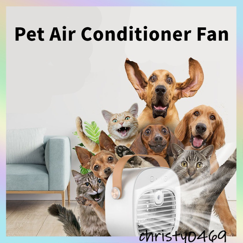 Pet Air Conditioner Fan [Plug free] Ultra Long Range Pet Cooling Pet ...