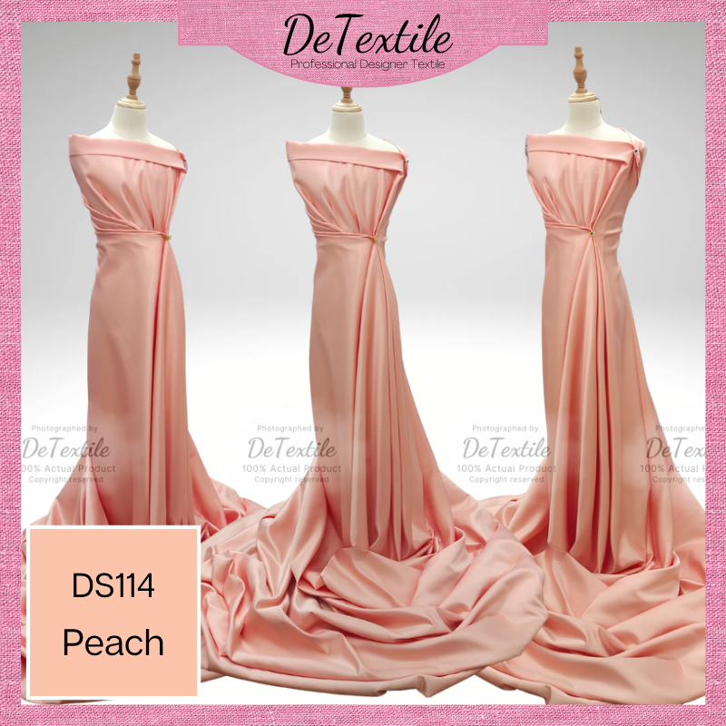 DeTextile Heavy Premium Duchess Satin Bridal Satin Fabric for Wedding ...