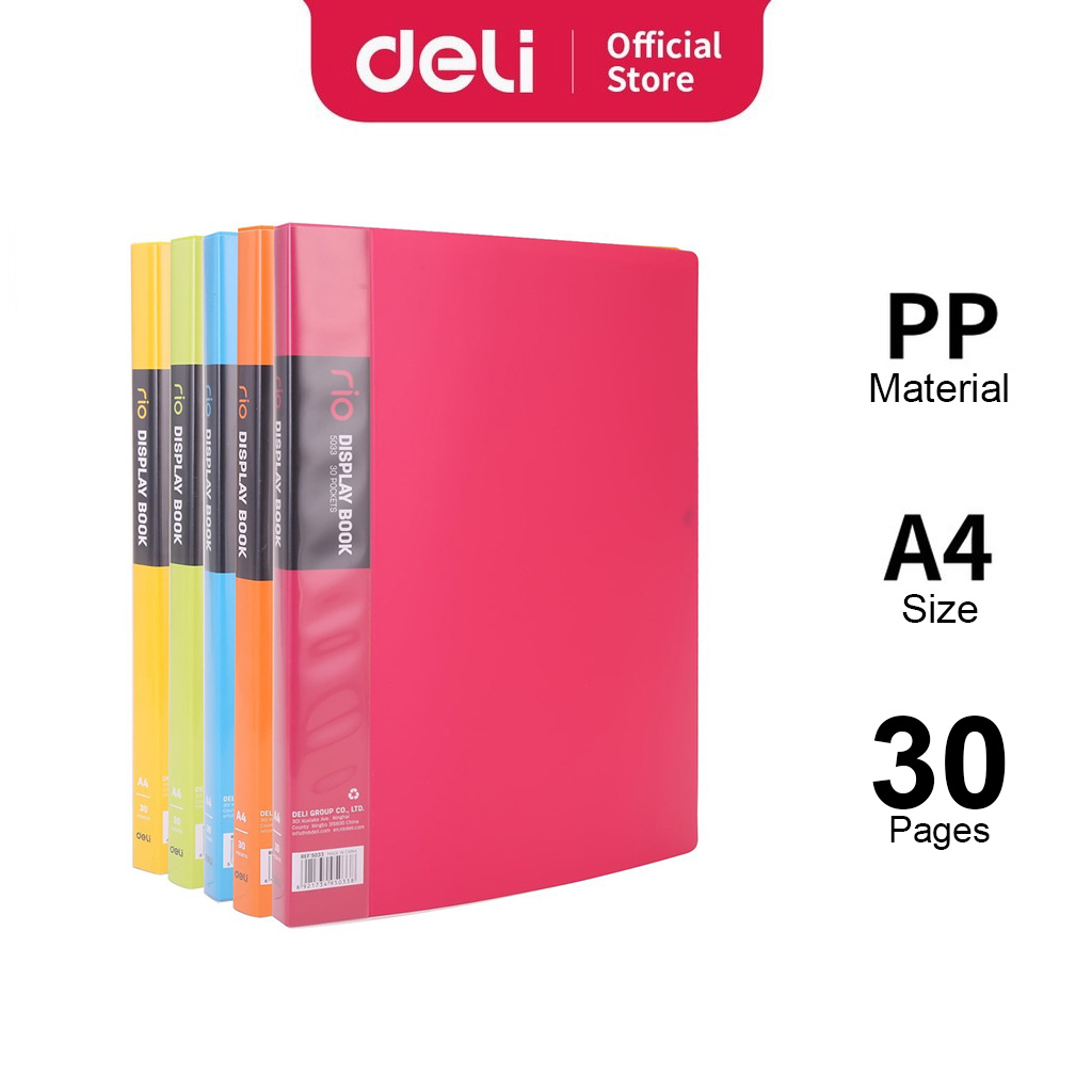 Deli Display Book 5033 Rio Series Display Book Size A4 30 Pages [Per ...