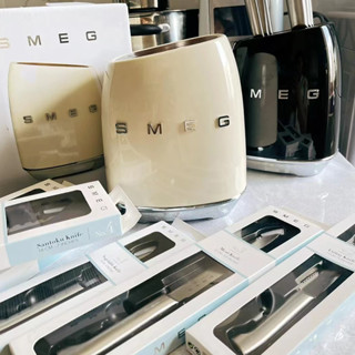 💛SMEG Knife Holder Set Smag Vintage Stainless Steel Kitchen Knife Home ...