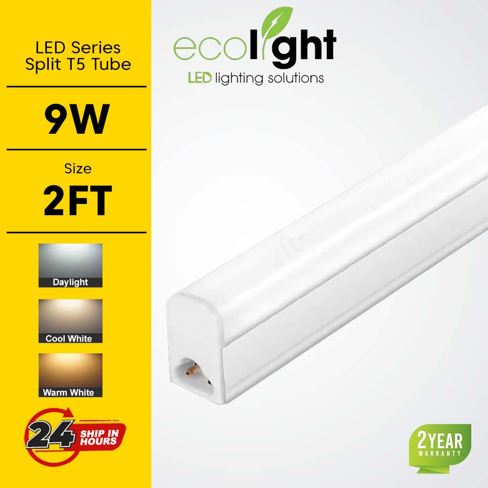 Ecolight LED T5 Tube Light Lamp Bulb Complete Set Celling Light Energy saving 1ft/ 2ft/ 3ft/ 4ft ...