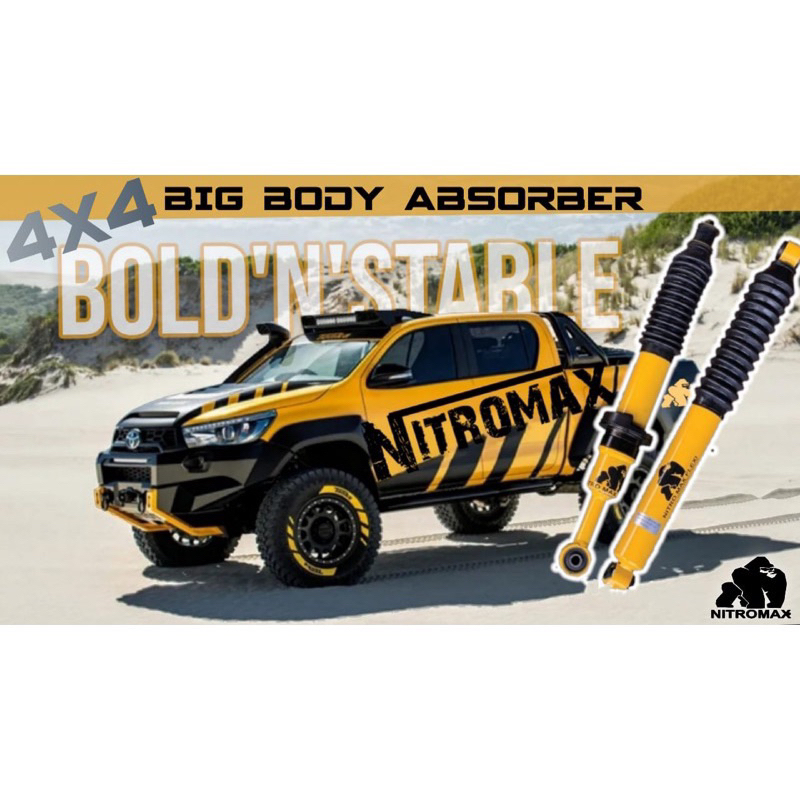 NITROMAX 4X4 SHOCK ABSORBER STANDARD OR LIFT UP SUSPENSION KIT HILUX ...