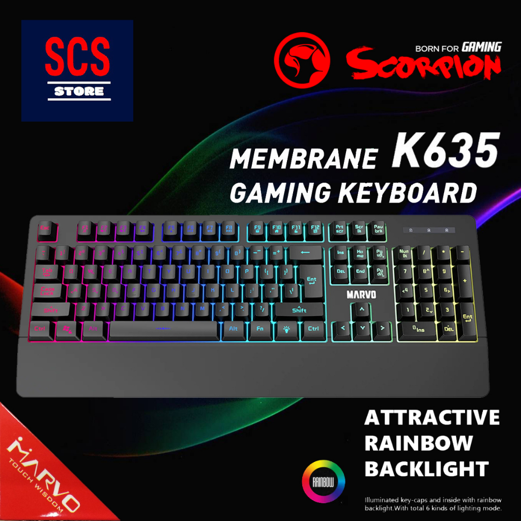 MARVO K635 SCORPION MEMBRANE GAMING KEYBOARD | Shopee Malaysia