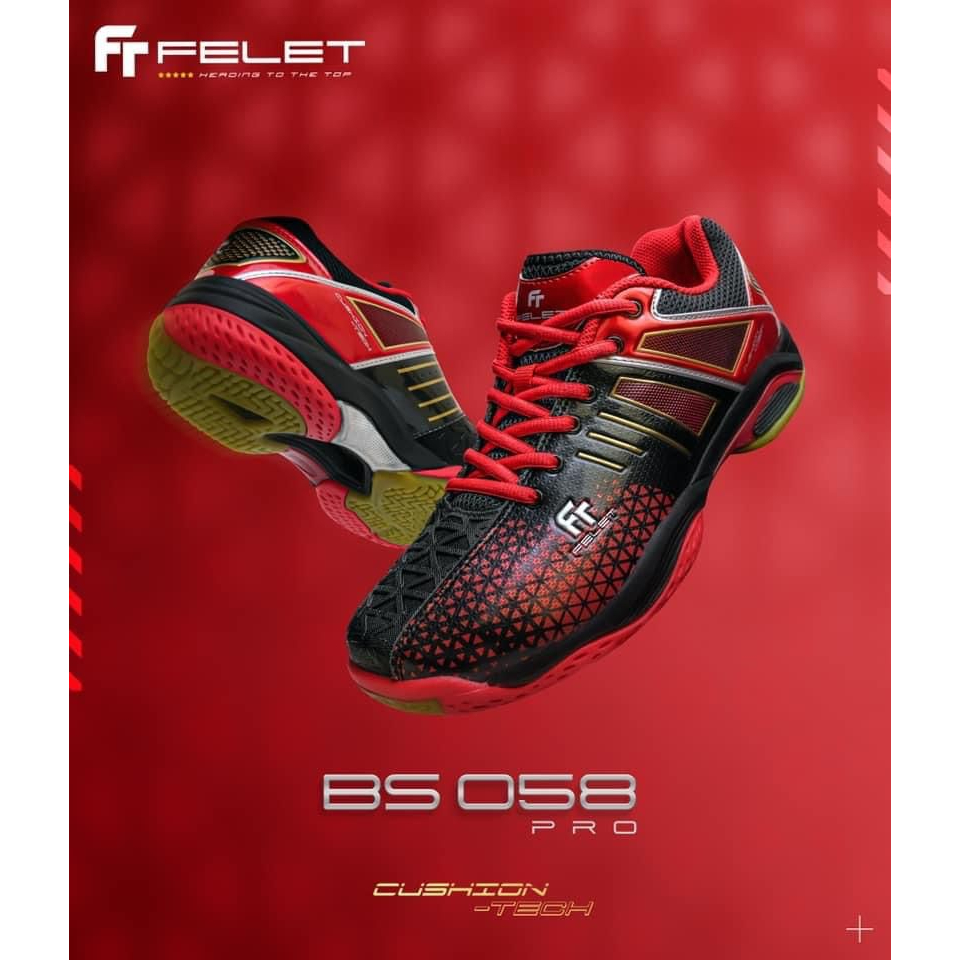 FELET BADMINTON SHOES PRO CUSHION TECH BS 058 | Shopee Malaysia