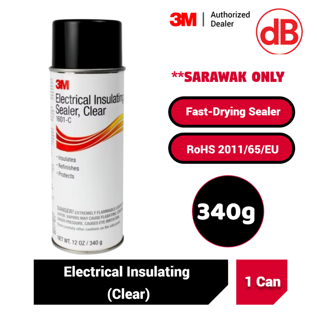 3M Electrical Insulating Sealer 1601, Clear (340g)** Sarawak Only - Spray | Shopee Malaysia
