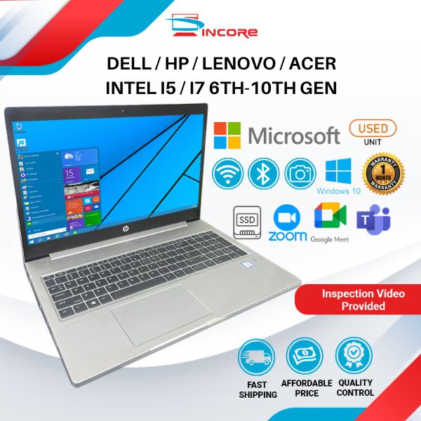 Dell Lenovo HP Acer Laptop ( Intel I7 I5 I3 - 10th 8th 7th 6th Gen ...