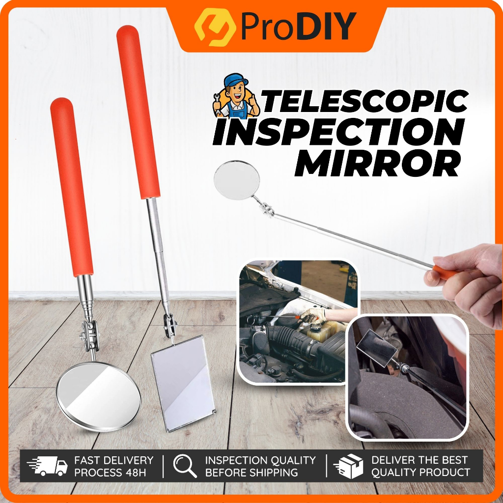 Adjustable Extendable Telescopic Rectangle Inspection Mirror Lens ...