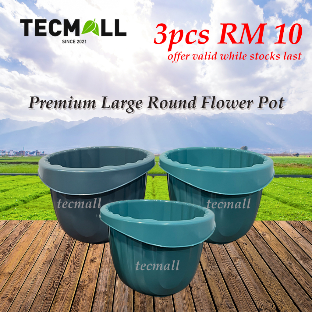 (PROMOTION) Pasu Bunga Bulat Besar Berkualiti /Pasu Bunga Plastik/Round ...