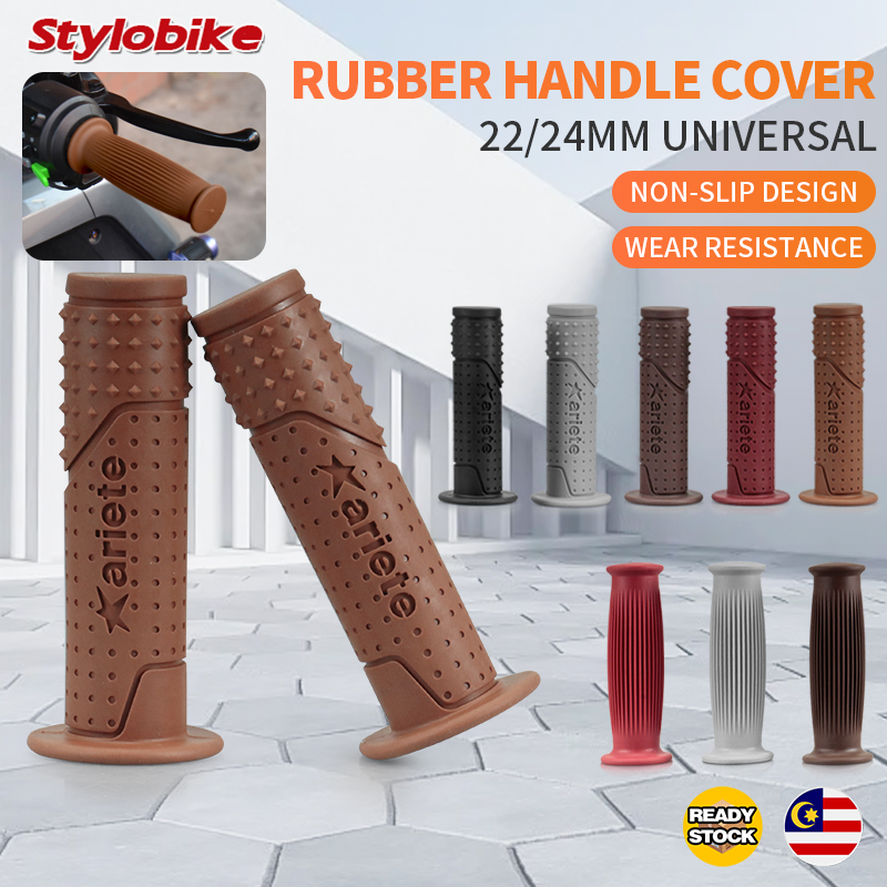 HANDLE GRIP ARIETE RUBBER GRIP HANDLE BAR UNIVERSAL CAFE RACER ...