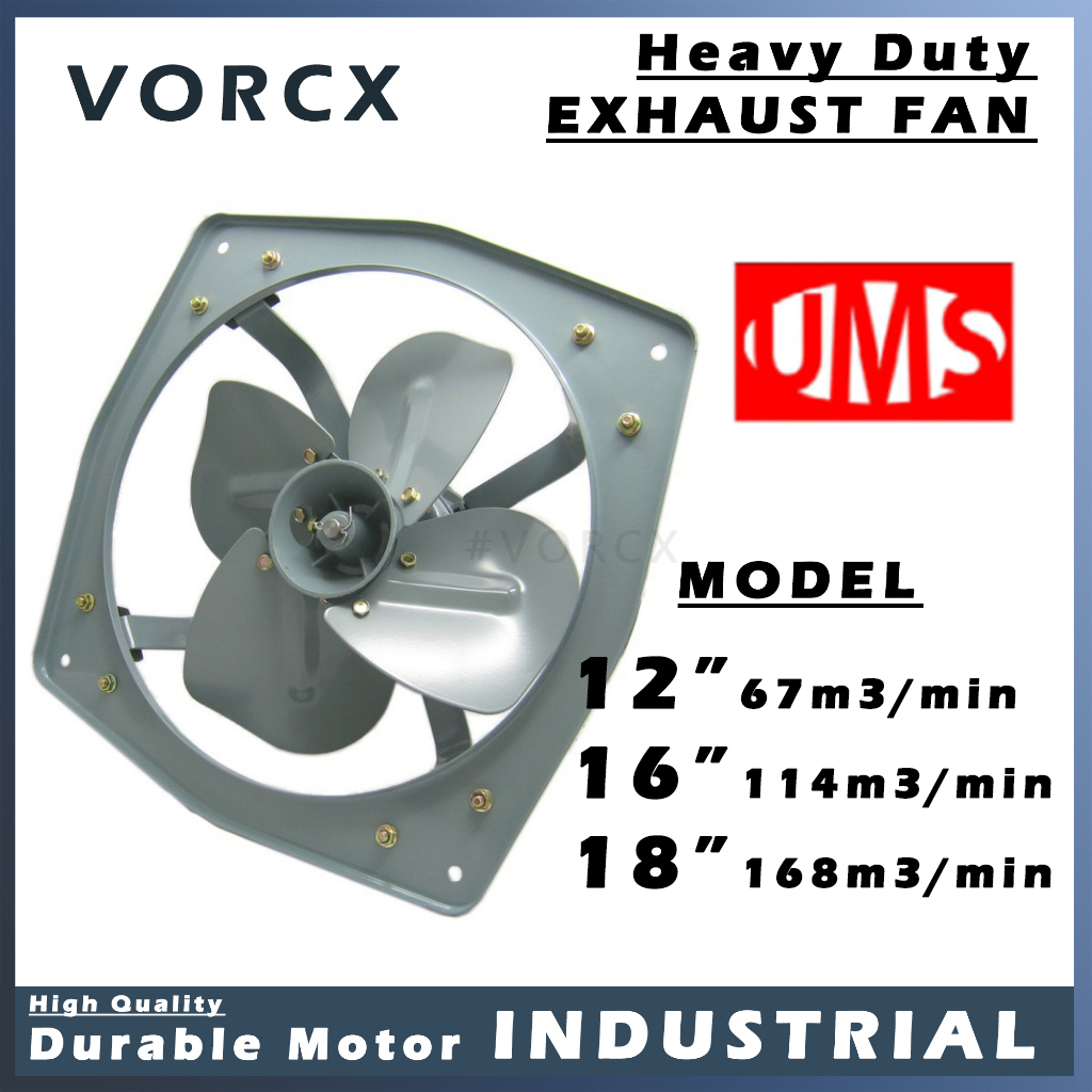 UMS Industrial Heavy Duty Exhaust Fan ( 12" / 16" / 18" ) | Shopee Malaysia