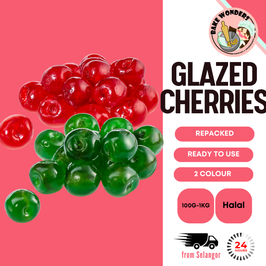 Red/Green Glazed Cherries/ Glaze Cherry/ Glace Cherry/ Candied Cherries ...