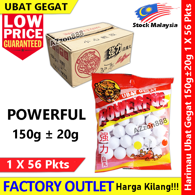 【1 X 56-pkts】 Tiger Powerful Moth Ball / Harimau Ubat Gegat ...