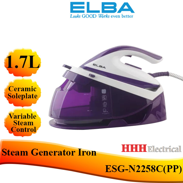 ELBA Steam Generator Iron ESG-N2258C(PP) with 1.7L Detachable Water ...