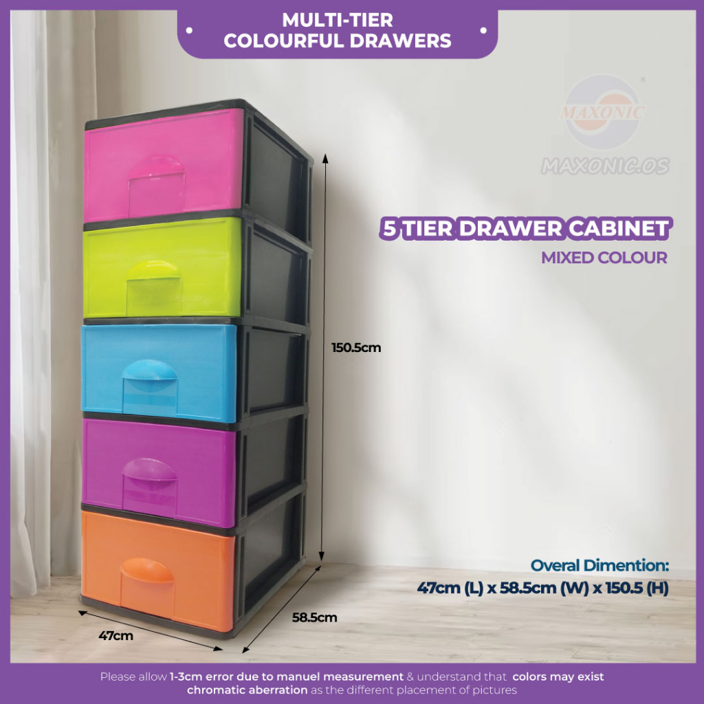 MAXONIC PLASTIC MULTI-TIER COLORFUL DRAWERS | LACI PLASTIK WARNA-WARNI ...