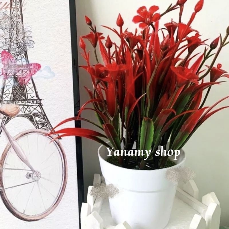 🔥FAST SELLING‼️BUNGA HIASAN MEJA SIAP PASU/FLOWER GIFTS WITH POT🌹🌼🌷 ...