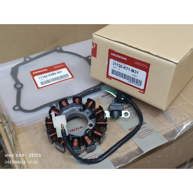 HONDA WAVE110 ALPHA FUEL COIL WITH GASKET / STATOR COMP WITH GASKET ...