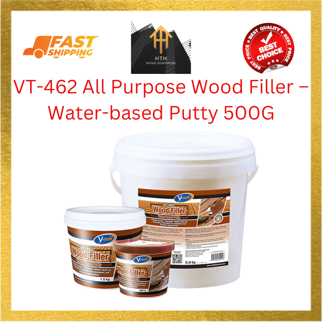 VT-462 All Purpose Wood Filler – Water-based Putty 500G | Shopee Malaysia