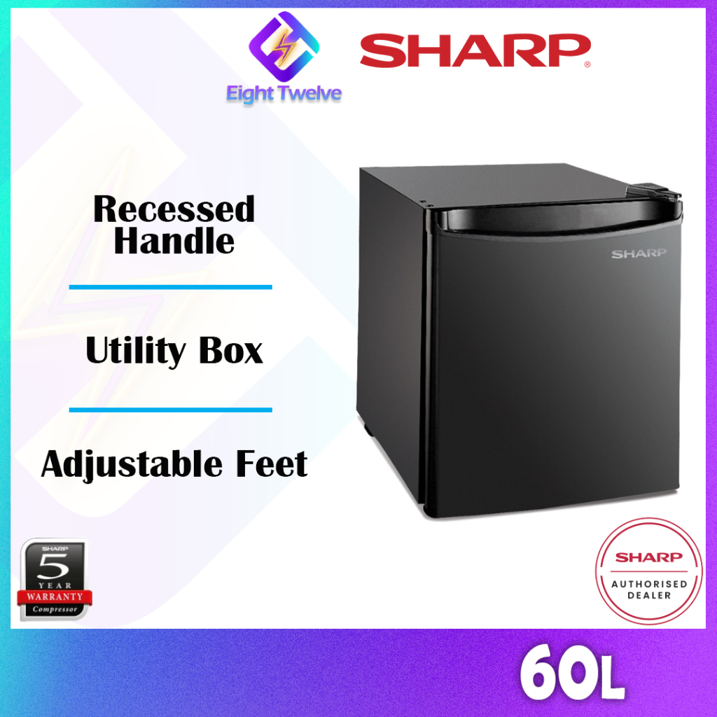 Sharp 60L Minibar | Adjustable Feet with Recessed Handle | SJM60MK ...