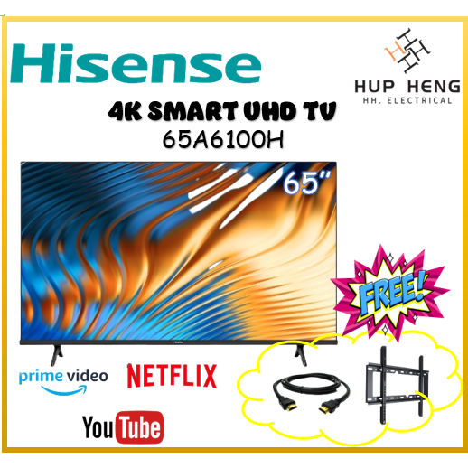 Hisense Smart 4K HDR UHD LED TV 65A6100K (65") | Shopee Malaysia