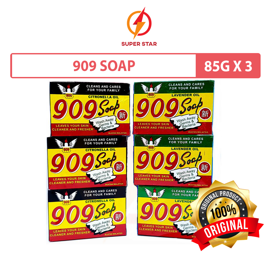 909 Soap (85g x 3) 1 set (Citronella / Lavender) | Shopee Malaysia