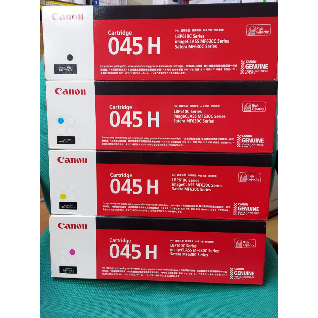 Canon 045H Toner Cartridge (Black/Cyan/Magenta/Yellow) *Original* Accept message order if no ...