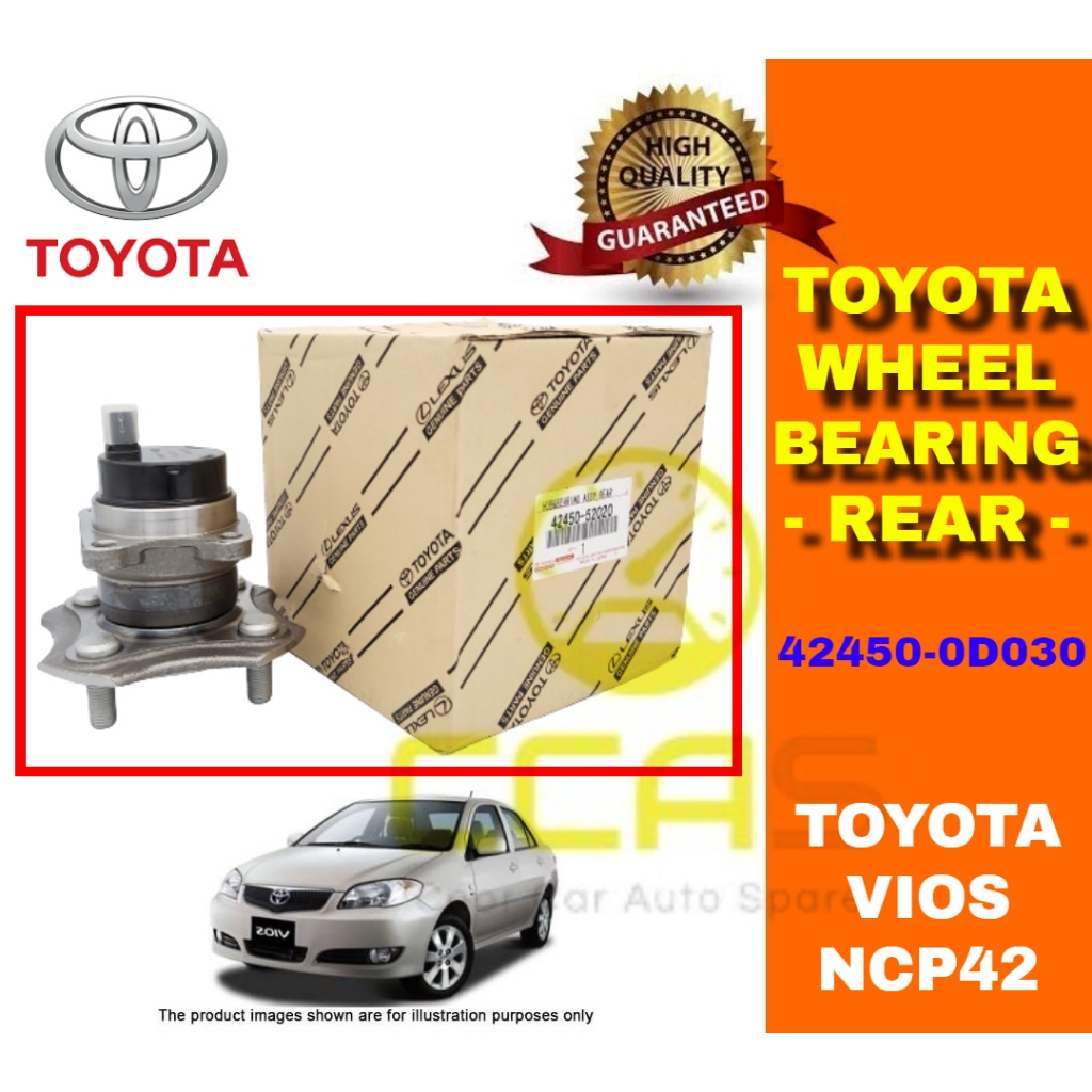 42450-0D030 ORIGINAL TOYOTA VIOS NCP42 REAR WHEEL BEARING JAPAN ...