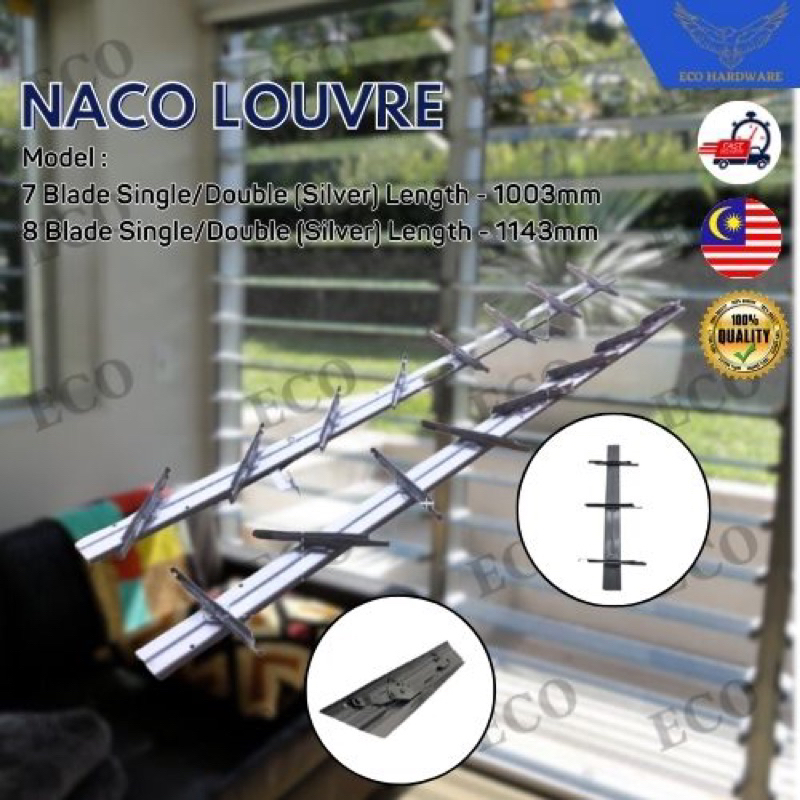 High Quality (1pair/2pcs)Traditional 6/ 7/8 Blade Single/Double Louvres ...