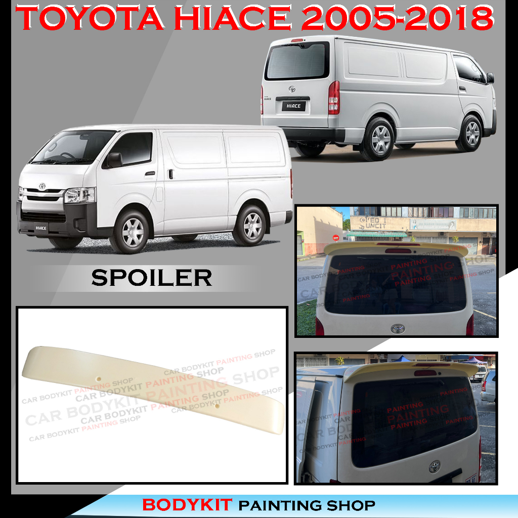 TOYOTA HIACE 2005-2018 ORIGINAL STYLE (FOR LOW ROOF) REAR TRUNK SPOILER ...