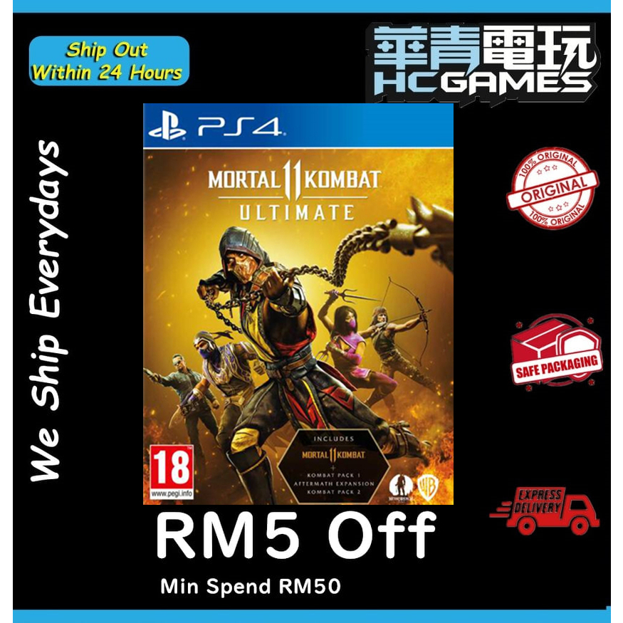 PS4 / PS5 Mortal Kombat 11 Ultimate Edition (English-Disc-New Seal) MK ...
