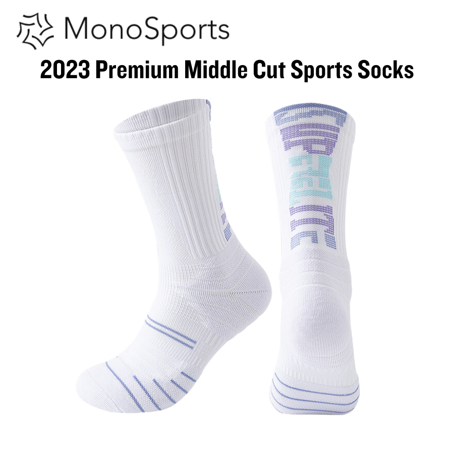 Monosports New High Cut Stripe Sports Socks Suitable for Jogging Running Basketball Football ...